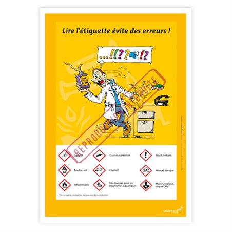 Affiche sécurité "Lire l'étiquette" - Graphito