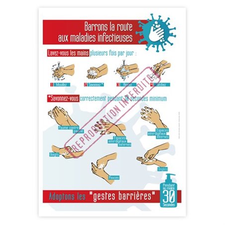 Affiche sécurité "Lavage des mains" - Graphito Prévention