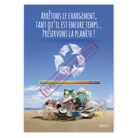 Affiche sécurité "Déchets environnement" - Graphito Prévention
