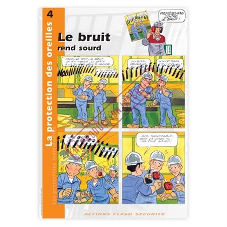 Affiche "Protection des oreilles - Le bruit rend sourd! " - Graphito