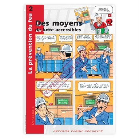 Affiche " Prévention feu - Des moyens de lutte " - Graphito Prévention
