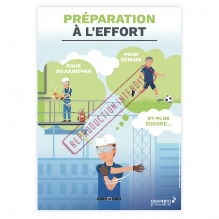 Affiche Graphito Prévention sur la préparation à l'effort