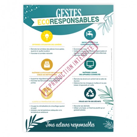 Affiche Graphito Prévention "Gestes Ecoresponsables"