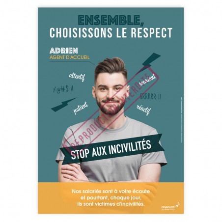Affiche Graphito Prévention "Ensemble Choisissons le Respect"