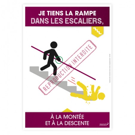 Tenir la rampe | Affiche prévention