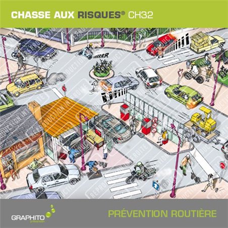 Chasse aux risques "Prévention routière" CH32 - Graphito Prévention
