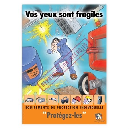 Affiche sécurité " Vos yeux sont fragiles " AP25 - Graphito Prévention