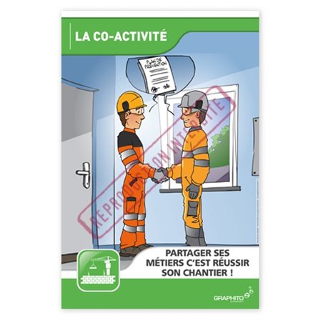 Affiche sécurité " La co-activité " 1411A - Graphito Prévention