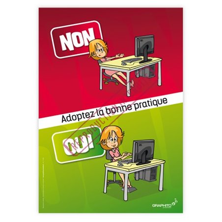 Affiche sécurité " Adoptez la bonne pratique " - Graphito Prévention