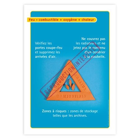 Affiche sécurité "Composants du feu" - Graphito Prévention